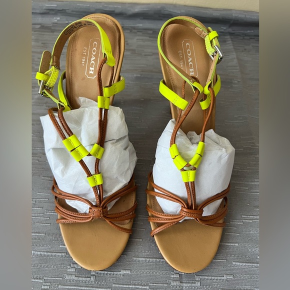 Coach | Shoes | Coach Strappy Leather Heels | Poshmark